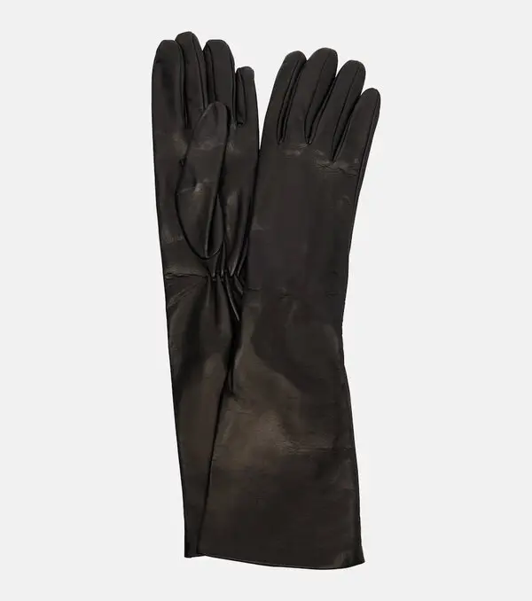 TOTEME Leather Gloves - Black