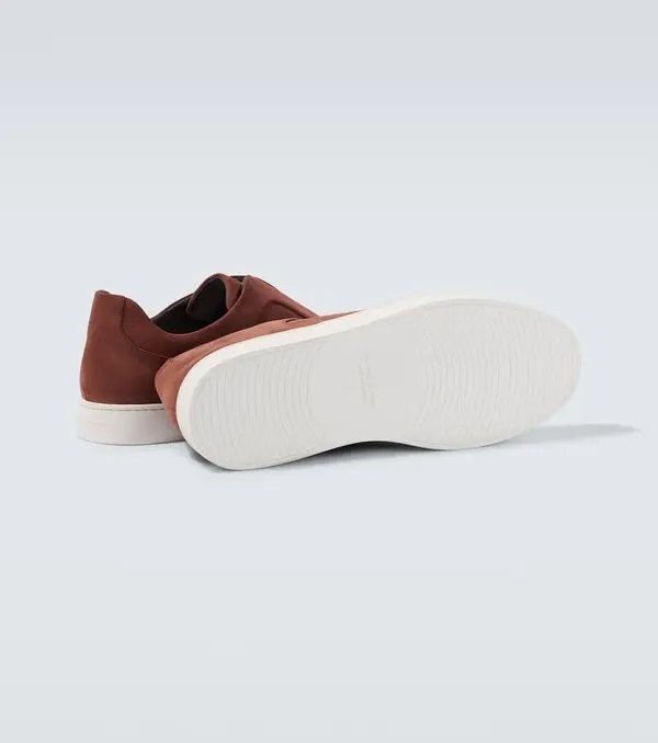 Manolo Blahnik Suede Slip-on Sneakers