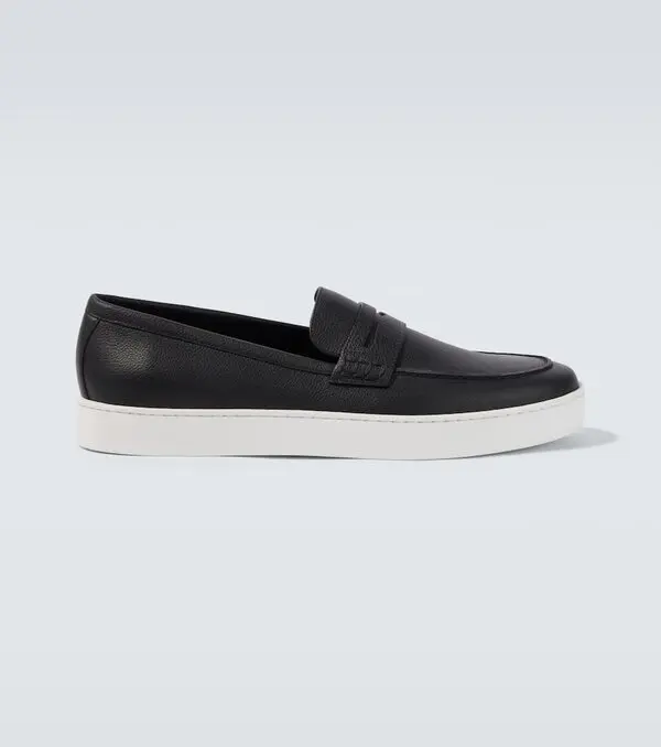Manolo Blahnik Ellis Leather Loafers