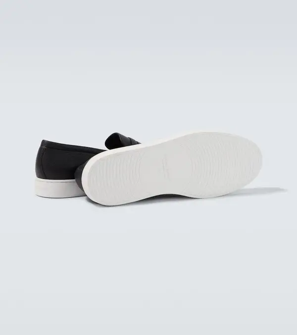 Manolo Blahnik Ellis Leather Loafers