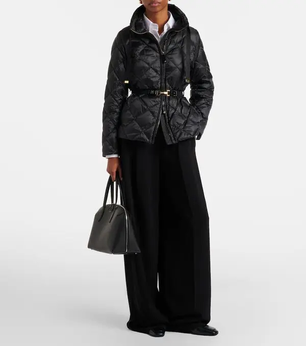 Max Mara Belted Quilted Down Jacket
