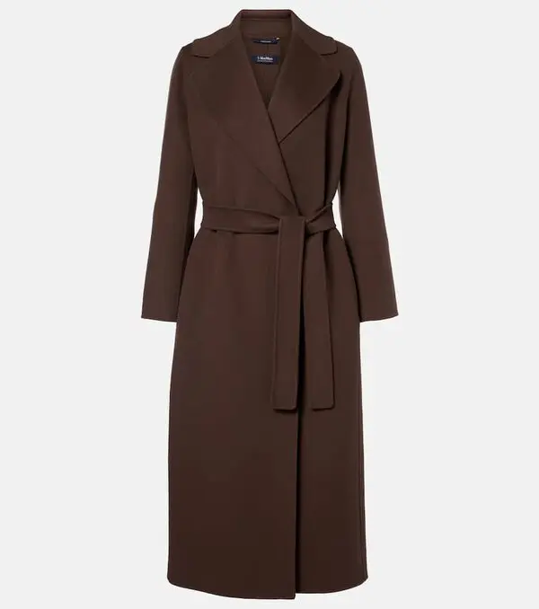 Max Mara Poldo Virgin Wool Wrap Coat - Brown