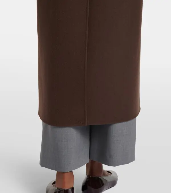 Max Mara Poldo Virgin Wool Wrap Coat - Brown