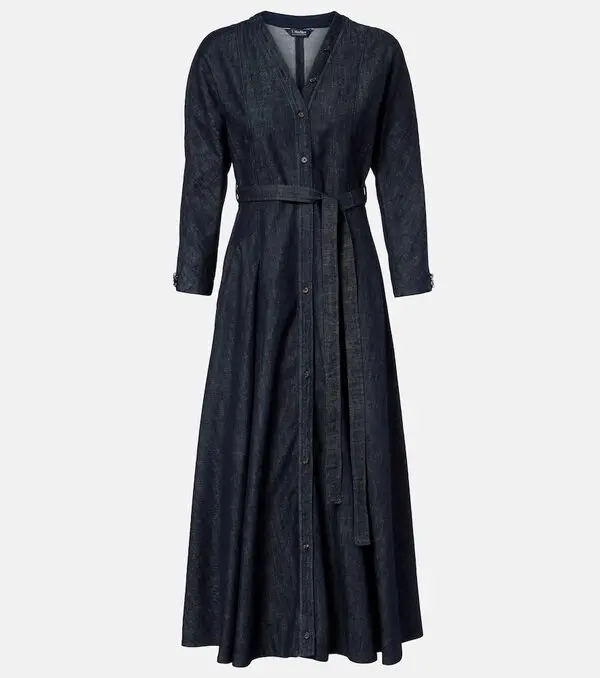 Max Mara Ambra Denim Wrap Dress