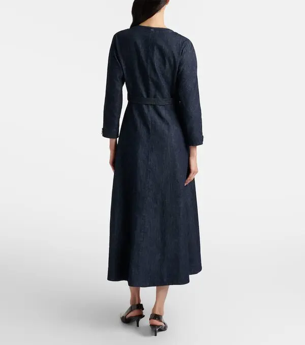 Max Mara Ambra Denim Wrap Dress