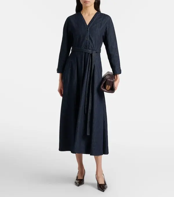 Max Mara Ambra Denim Wrap Dress