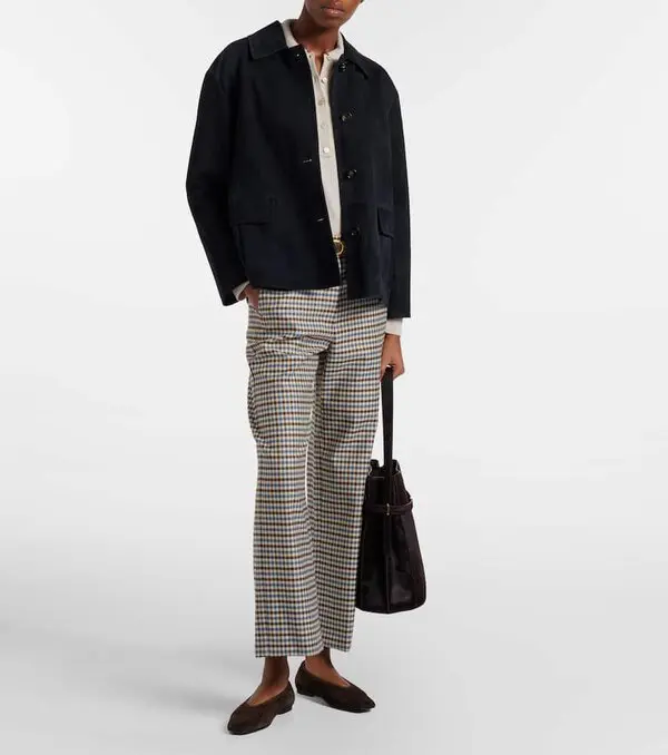 Max Mara Charme Suede Jacket - Blue