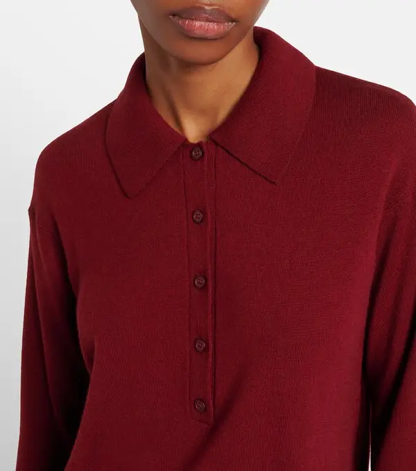 Max Mara Frisia Wool Polo Sweater - Red