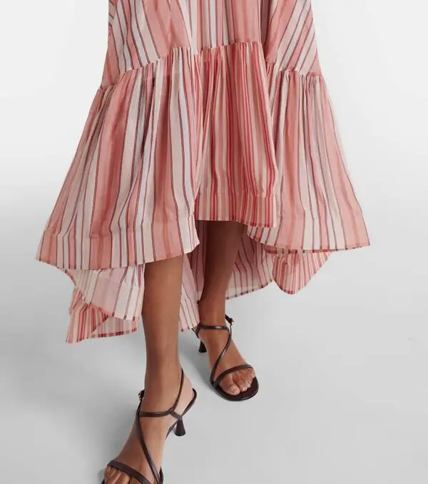 Zimmermann Rebellion Striped Midi Skirt