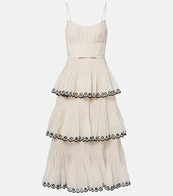 Zimmermann Embroidered Bustier Dress