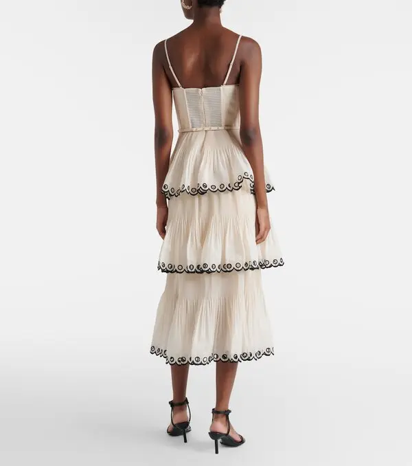 Zimmermann Embroidered Bustier Dress