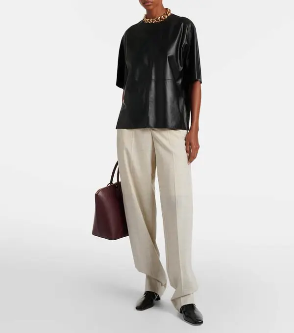 JOSEPH Lamb Leather Top