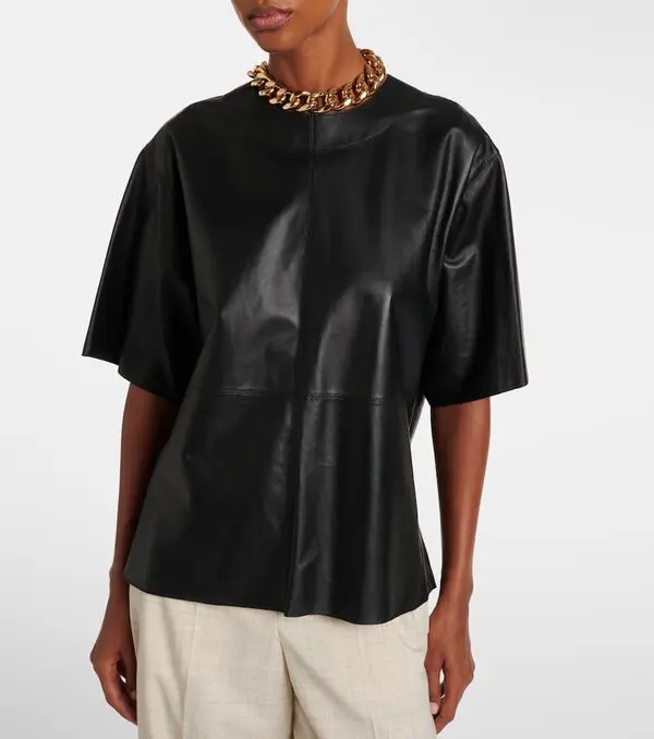 JOSEPH Lamb Leather Top