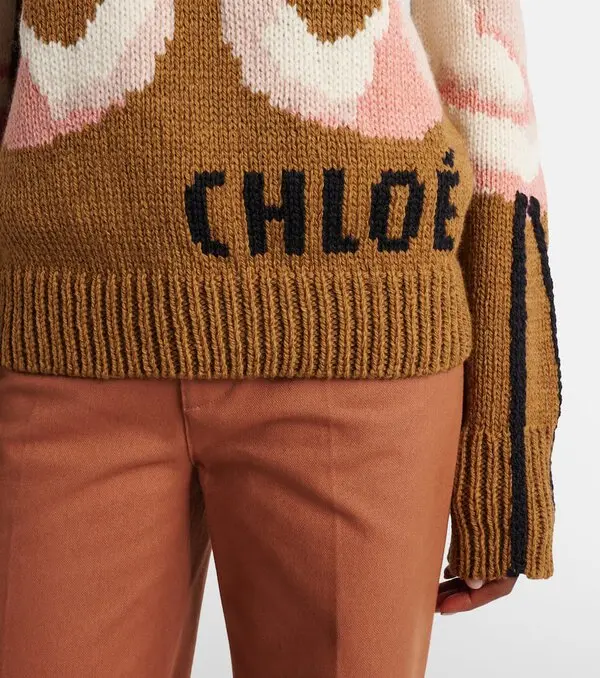 Chloé Wool Jacquard Sweater - Multicoloured