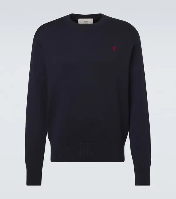 AMI Paris De Coeur Merino Wool Sweater