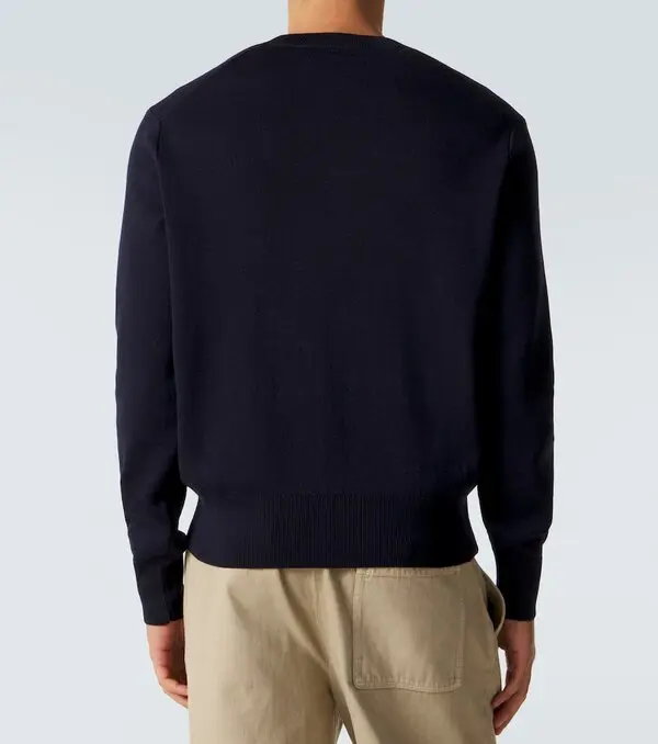 AMI Paris De Coeur Merino Wool Sweater