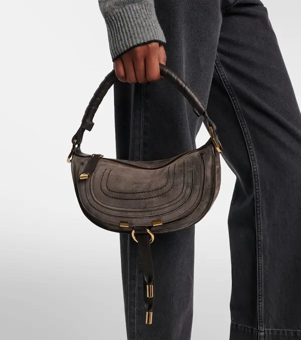Chloé Marcie Mini Suede Shoulder Bag