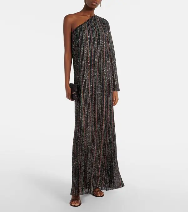 Missoni Chevron Lamé Maxi Dress
