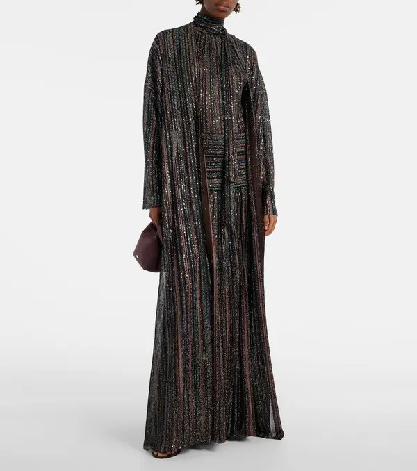 Missoni Chevron Lame Cardigan - Brown
