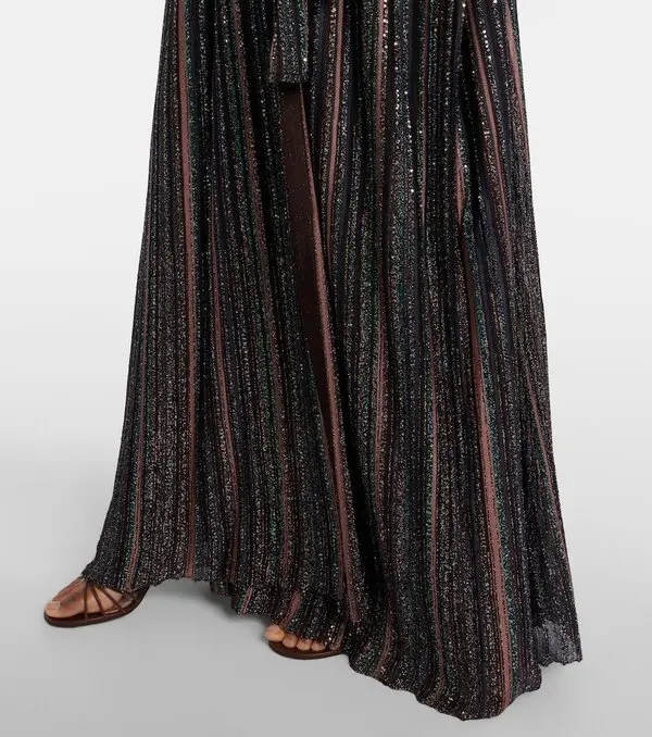 Missoni Chevron Lame Cardigan - Brown