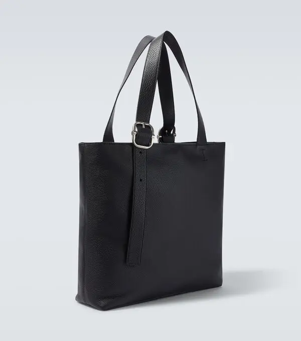 Loewe Loop Leather Tote Bag - Black