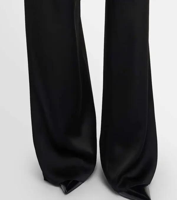 Max Mara Cono High-rise Wide-leg Pants - Black