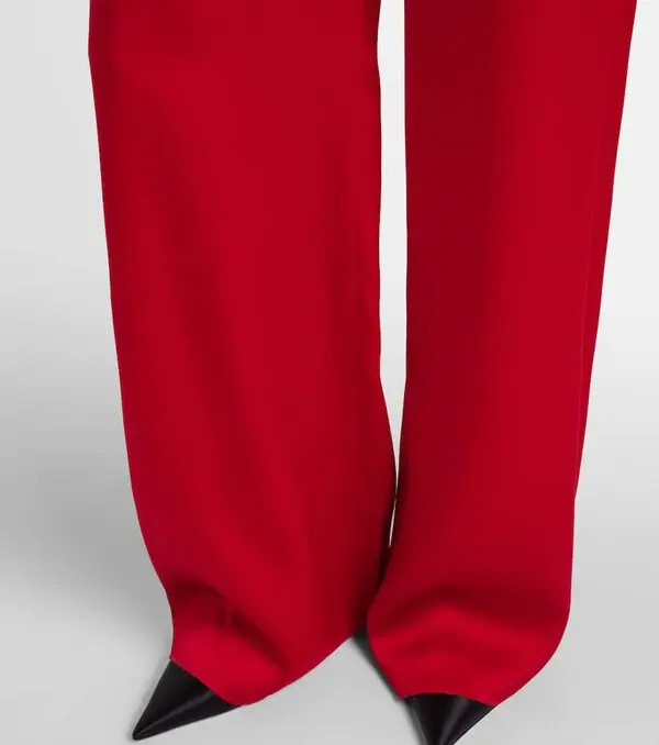 Max Mara Cono High-rise Wide-leg Pants - Red