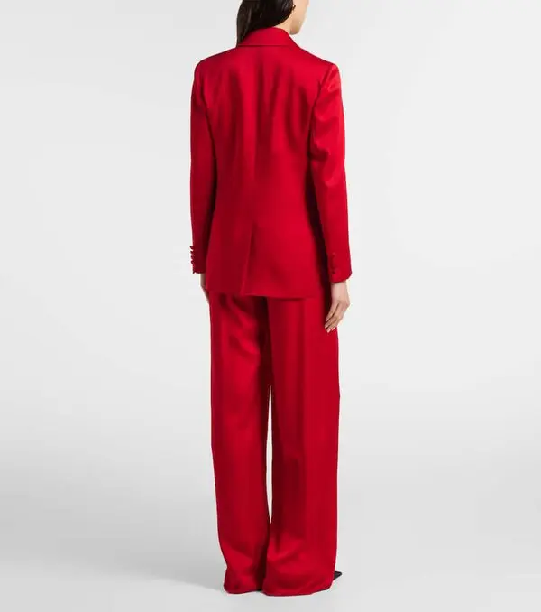 Max Mara Cono High-rise Wide-leg Pants - Red