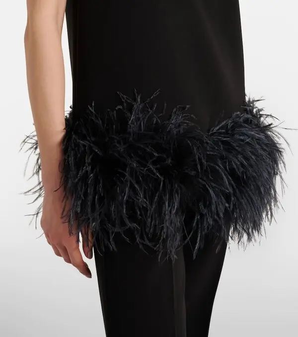 Max Mara Feather-trimmed Top