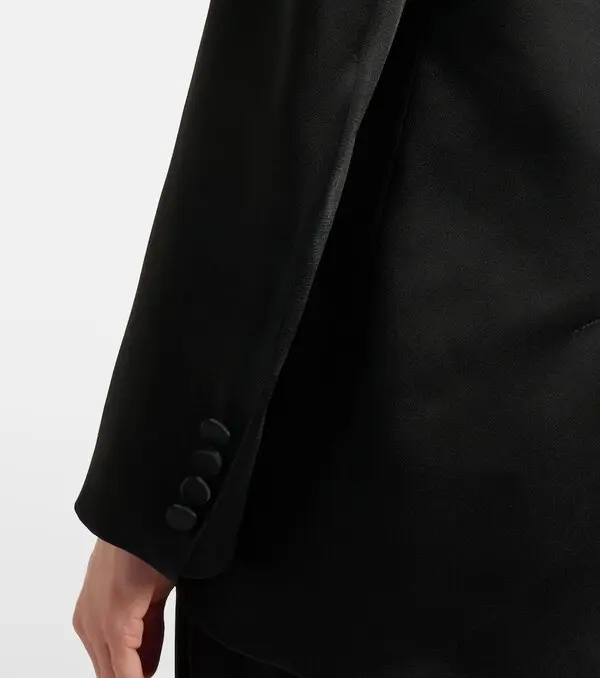 Max Mara Satin Crepe Blazer - Black