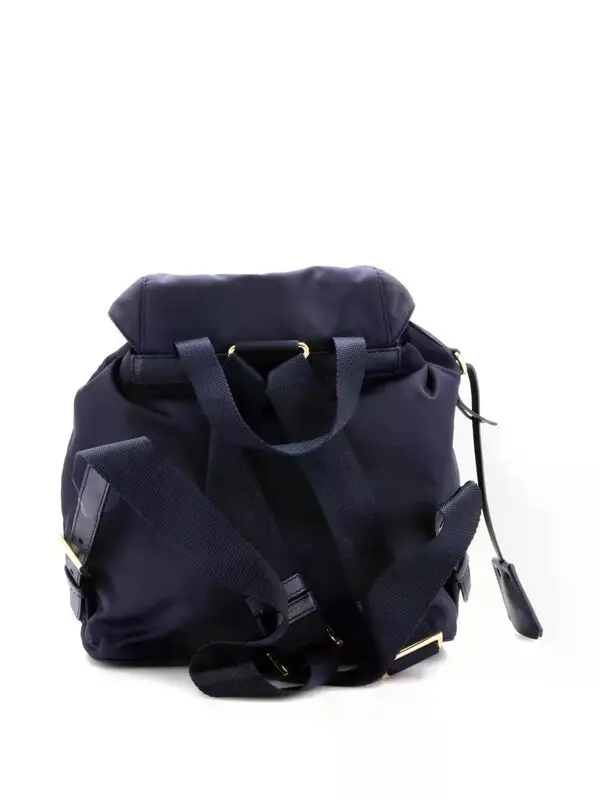 Prada Re-edition 1978 Pocket Re-nylon And Saffiano Leather Small Backpack - Blue