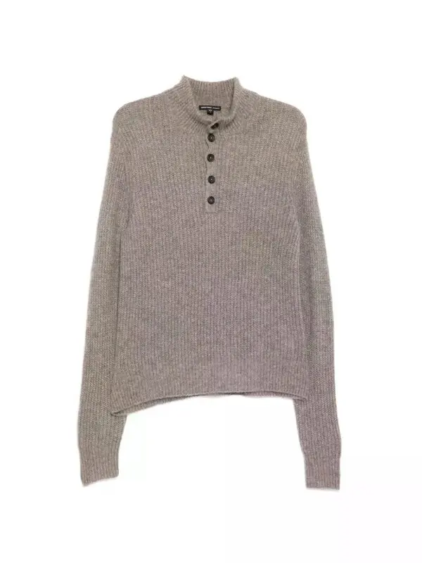 JAMES PERSE Lightweight Button Jumper - Neutrals