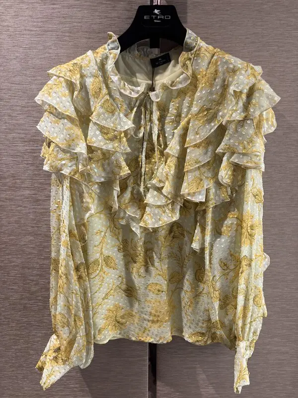 Etro Yellow Blouse - Gold, White