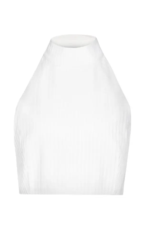 Alaïa Cotton Tuxedo Bib - White