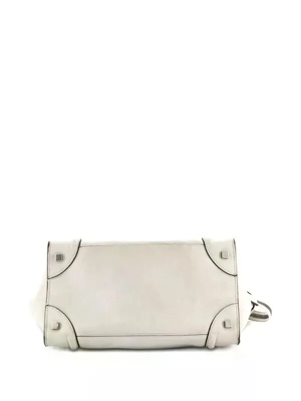 Celine Luggage Bag Grainy Leather Mini Tote - Grey