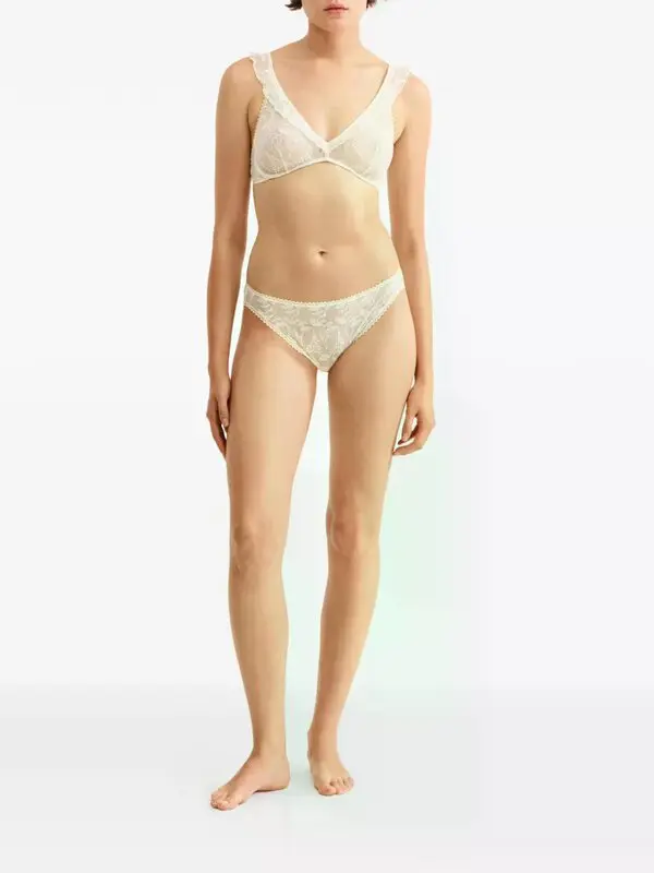 ERES Printanière Underwire Ruffled Bra - White