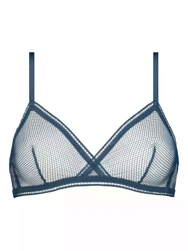 ERES Sheer-effect Triangle Bra - Blue