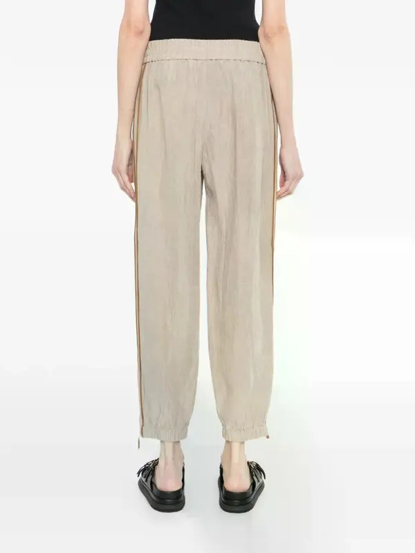 JAMES PERSE Suede-piping Linen Trousers