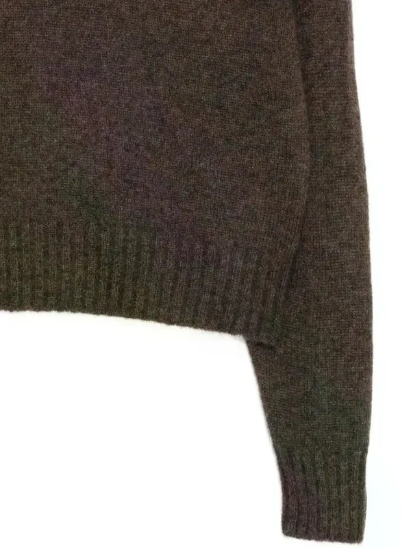 JAMES PERSE Textured Crew Neck Knitwear - Brown