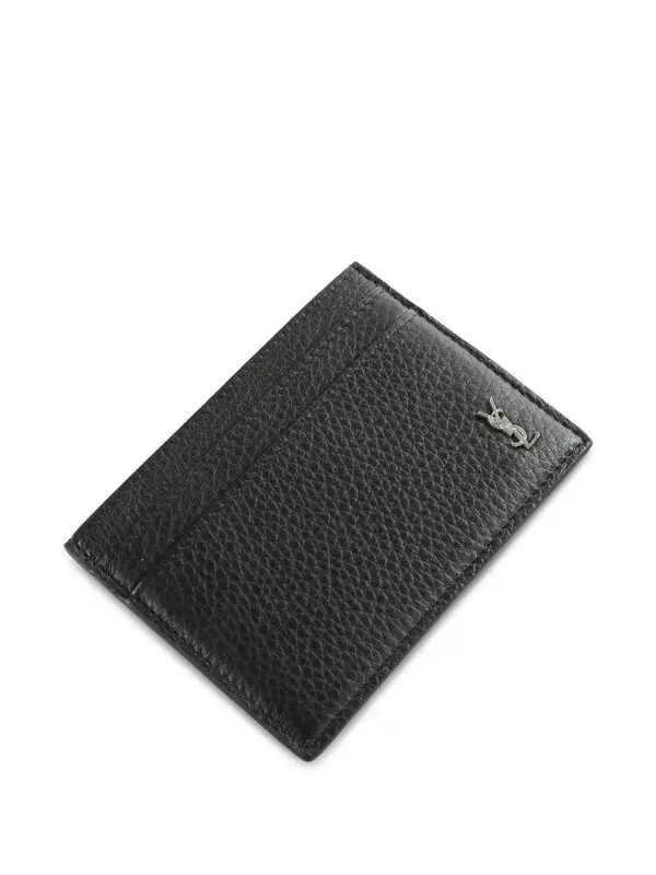 Saint Laurent Cassandre-detail Card Holder - Black