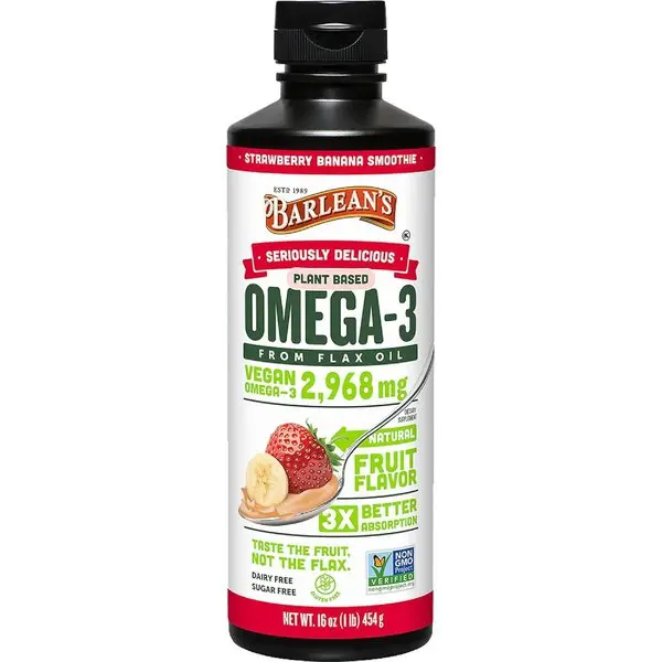 BARLEANS ORGANIC OILS Seriously Delicious Strawberry Banana Smoothie 454 Grams - One-color