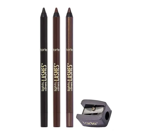 TARTE Lights, Camera, Lashes 12-hr Eyeliner Trio& Sharpener - One-color