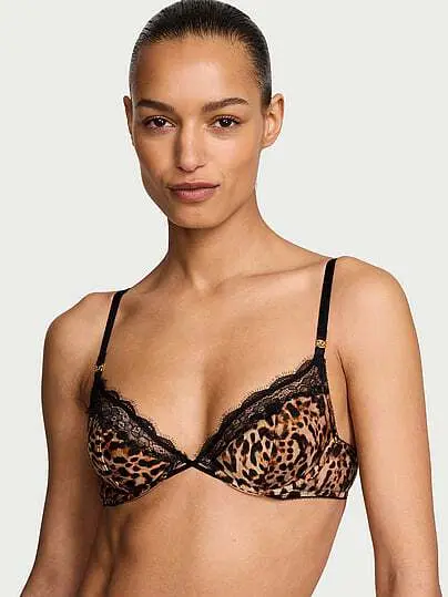 Victoria's Secret Tease Rose Embroidery Unlined Demi Bra - Print