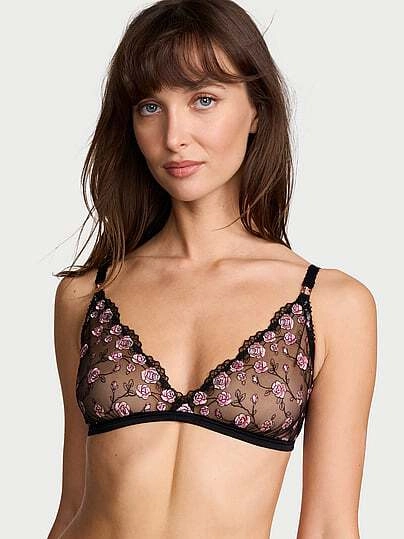 Victoria's Secret Tease Lace Triangle Bralette - Print