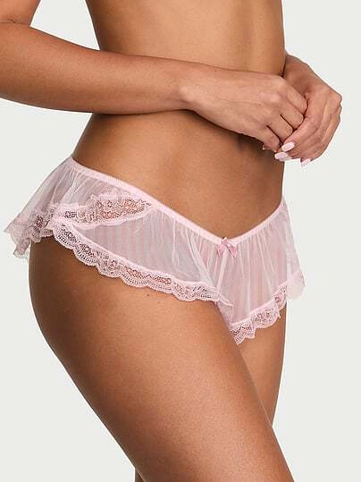 Victoria's Secret Satin Flutter Cheeky Panty - Print