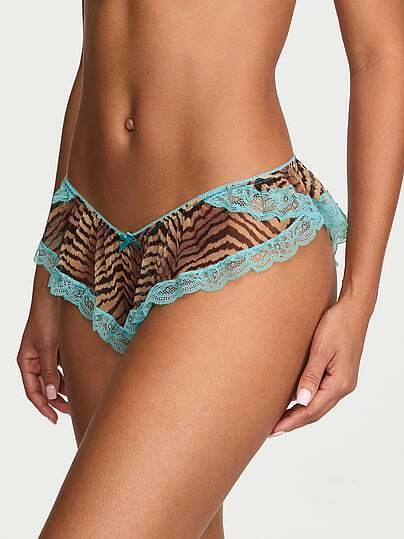 Victoria's Secret Satin Flutter Cheeky Panty - Print