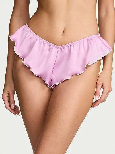 Victoria's Secret Satin Flutter Cheeky Panty - Purple
