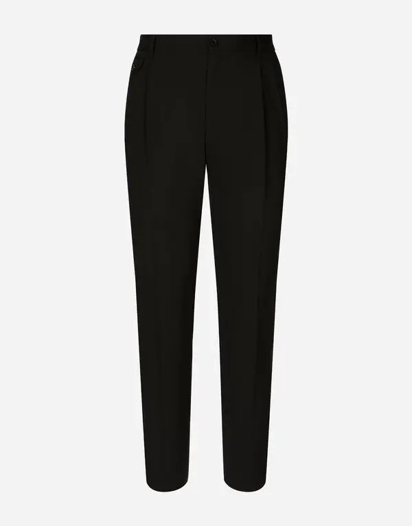 Dolce & Gabbana Stretch Wool Pants - Black