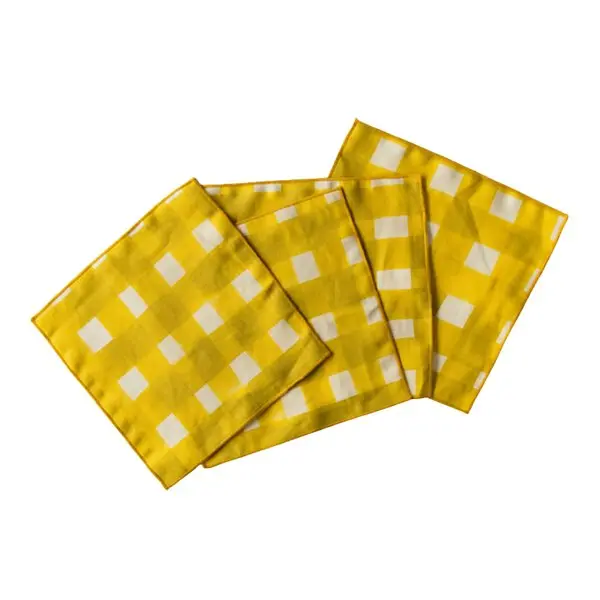 GOLDIE HOME Cocktail Napkin, Set Of 4 - Yellow