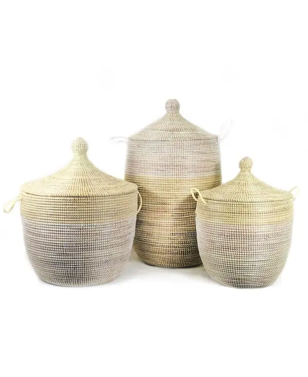 MBARE Dou Lid Storage Basket Two-tone